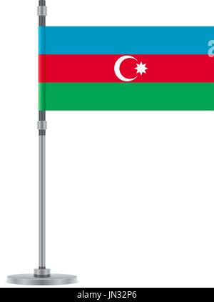 Azerbaijan Star Flag. Azerbaijani Star Shape Flag. Azeri Country ...