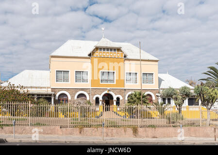 WINDHOEK, NAMIBIA - JUNE 18, 2017: Historic German architecture against ...