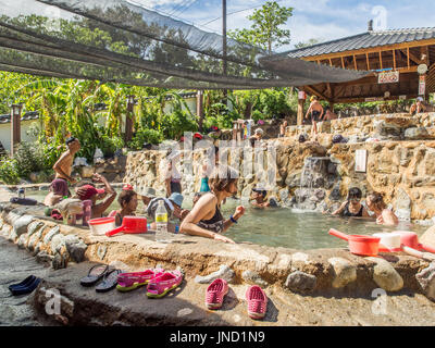 Beitou, Taiwan - October 06, 2016: Public swimming pools with water ...