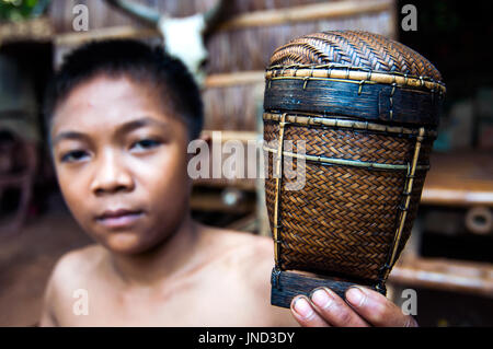 Tingkop basket at Tagbanwa tribal village, Butterfly Garden, Santa ...