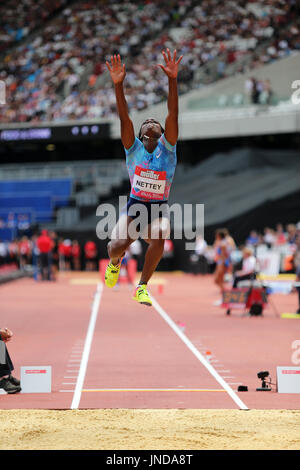 Christabel NETTEY competing in the Women's Long Jump at the 2017 IAAF ...