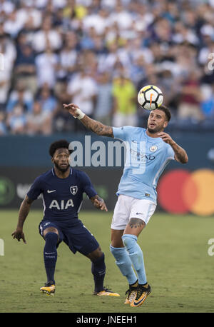 Kyle Walker #2 of Manchester City passes back up field Stock Photo - Alamy