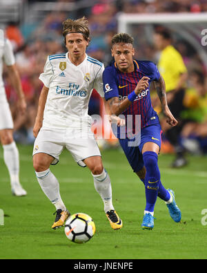 Miami, Florida - July 1: Luka Modric of Real Madrid in action during a ...
