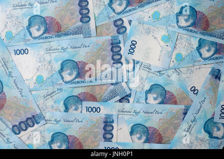 Philippine one thousand peso banknote on a white background Stock Photo ...