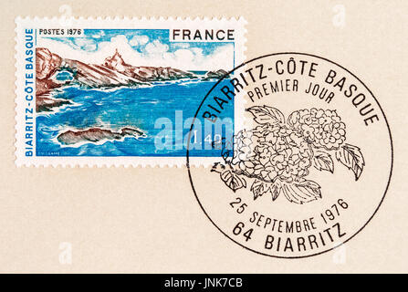 1st day issue of French postage stamps with special postmarks - Police ...