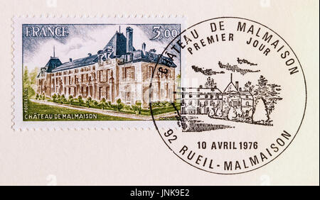 1st day issue of French postage stamps with special postmarks - Police ...