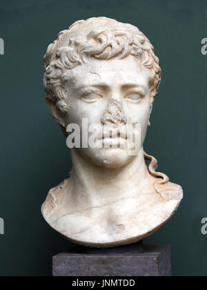 Juba, King of Numidia marble bust,Roman sculpture, albumen print, 1870s ...