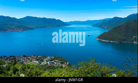 View over Maccagno to Lake Maggioreo - Maccagno, Lake Maggiore, Varese ...