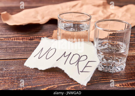 No more alcohol drinking concept Stock Photo: 148690581 - Alamy
