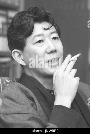 TOKYO, Japan - Japanese novelist Morio Kita speaks during an interview ...