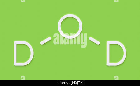 Deuterium oxide (heavy water) molecule. Skeletal formula Stock Photo ...
