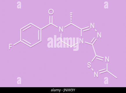 Fezolinetant drug molecule (NK3 receptor inhibitor). Skeletal formula ...