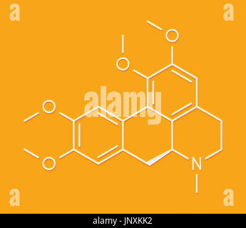 Glaucine alkaloid molecule. Found in yellow hornpoppy (Glaucium flavum ...