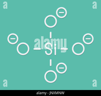 Orthosilicate (silicon tetroxide, silicate) anion, chemical structure ...