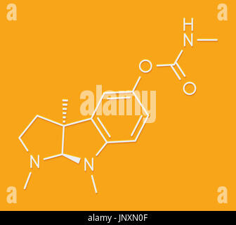 Physostigmine alkaloid molecule. Present in calabar bean and manchineel ...