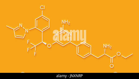 Telotristat ethyl drug molecule (tryptophan hydroxylase inhibitor ...