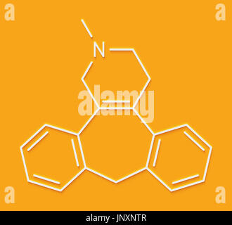 Setiptiline (also known as teciptiline) antidepressant drug molecule ...