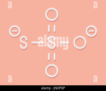 Thiosulfate anion, chemical structure. Skeletal formula Stock Photo - Alamy