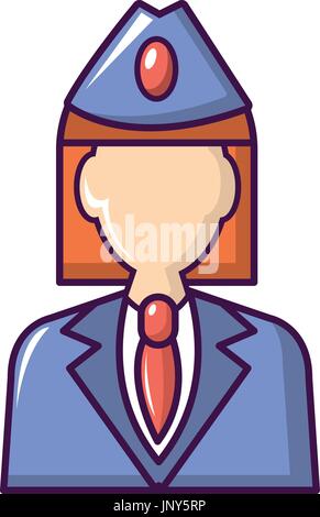 A cartoon illustration of a girl train conductor smiling Stock Vector ...
