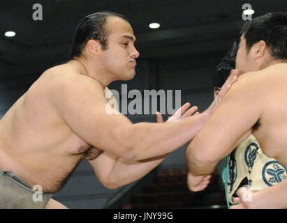 OSAKA, Japan - Egyptian Osunaarashi, sumo's first-ever wrestler of ...