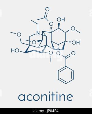Skeletal formula of Aconitine. chemical molecule Stock Vector Image ...