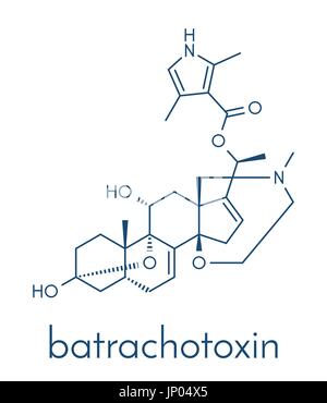 Batrachotoxin (BTX) neurotoxin molecule. Found in number of animals ...