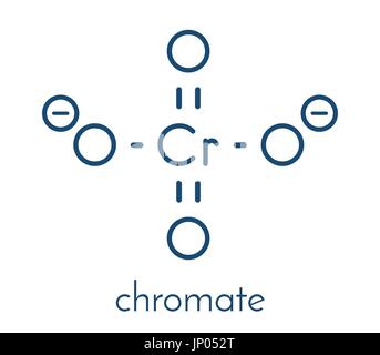 Chromate anion, chemical structure. Skeletal formula Stock Vector Image ...