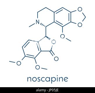 Noscapine antitussive drug molecule. Skeletal formula Stock Vector ...