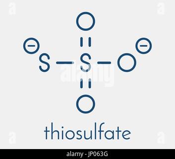 Thiosulfate anion, chemical structure. Skeletal formula Stock Vector ...