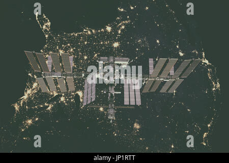 International Space Station over USA Stock Photo - Alamy