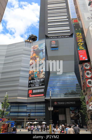 People visit Toho Cinemas movie theatre Shinjuku in Tokyo Japan Stock ...