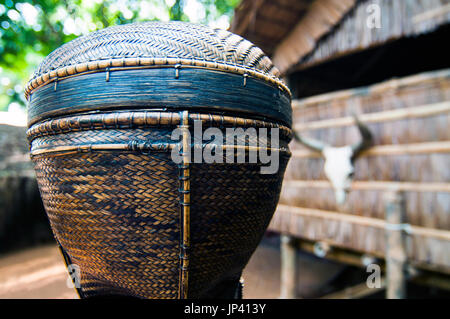 Tingkop basket at Tagbanwa tribal village, Butterfly Garden, Santa ...
