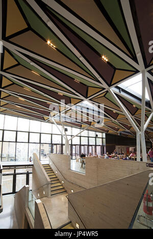 Cafe at the Square Chapel Arts Centre in Halifax, England. The ...