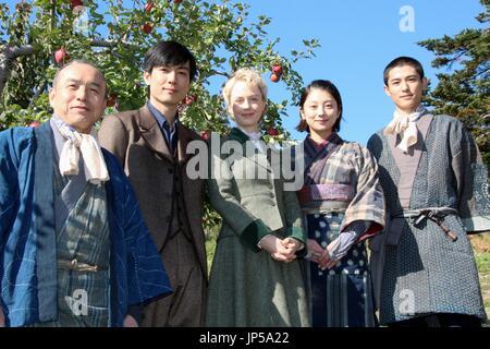 SAPPORO, Japan - Japanese actor Tetsuji Tamayama (L) and U.S. actress ...
