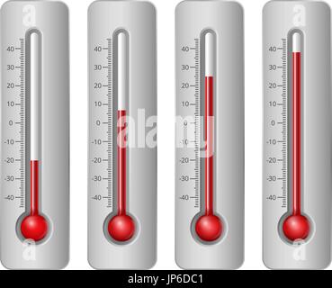 Thermometers different levels Stock Vector Image & Art - Alamy