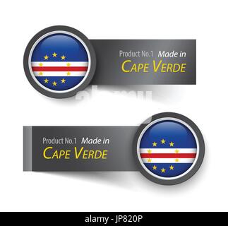 Vector symbol. Text Cape Verde Isolated on white background Stock ...