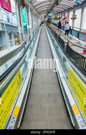 The Central Mid Levels escalator , walkway system in Hong Kong ...