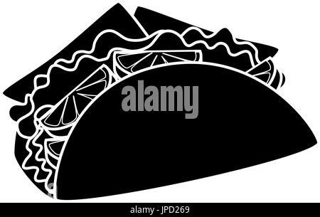 taco icon over white background vector illustration Stock Vector Image ...