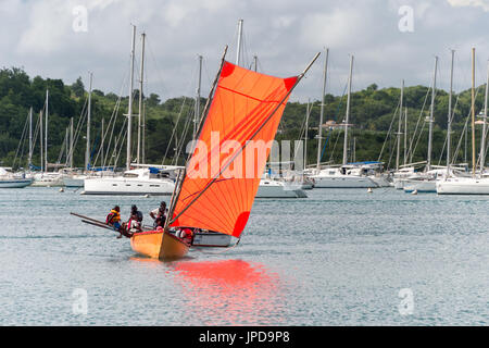 Yole boat in Le Marin, Martinique, France Stock Photo - Alamy