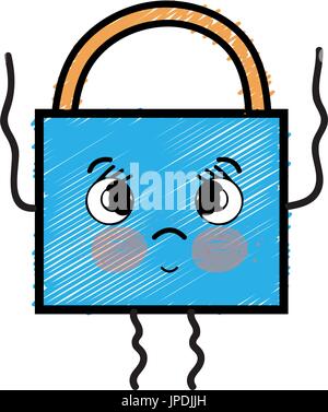 kawaii cute tender padlock security Stock Vector Image & Art - Alamy