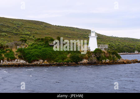 Entrance Island Lighthouse in the vicinity of "Hells Gates" at the ...
