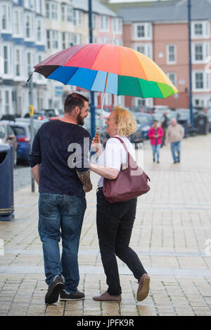 Aberystwyth Wales UK, Tuesday 01 August 2017 UK Weather: Heavy rain ...