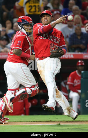 August 4, 2017: Los Angeles Angels relief pitcher Troy Scribner (38 ...