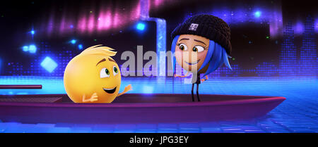 THE EMOJI MOVIE, from left: Jailbreak (voice: Anna Faris), Gene (voice ...