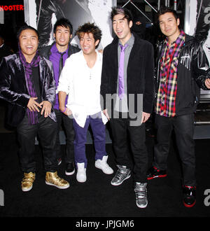 (l-r) Brian HIrano and Steve Terada of Quest Crew with Justin Chonat ...