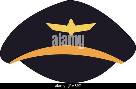 airline pilots hat aviator cap with insignia Stock Vector Art ...