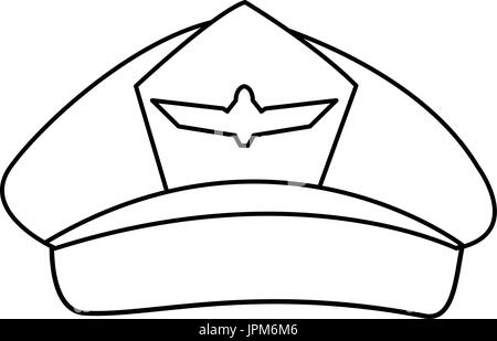 airline pilots hat aviator cap with insignia Stock Vector Image & Art ...