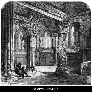 The Apprentice Pillar in Roslin Chapel, UK, britain, british, europe ...