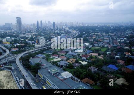 Cityscape Manila. Residential areas and business center in the city ...