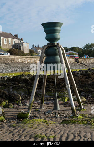 Time and tide bell at the Harbour, Cemaes Bay on Anglesey Stock Photo ...